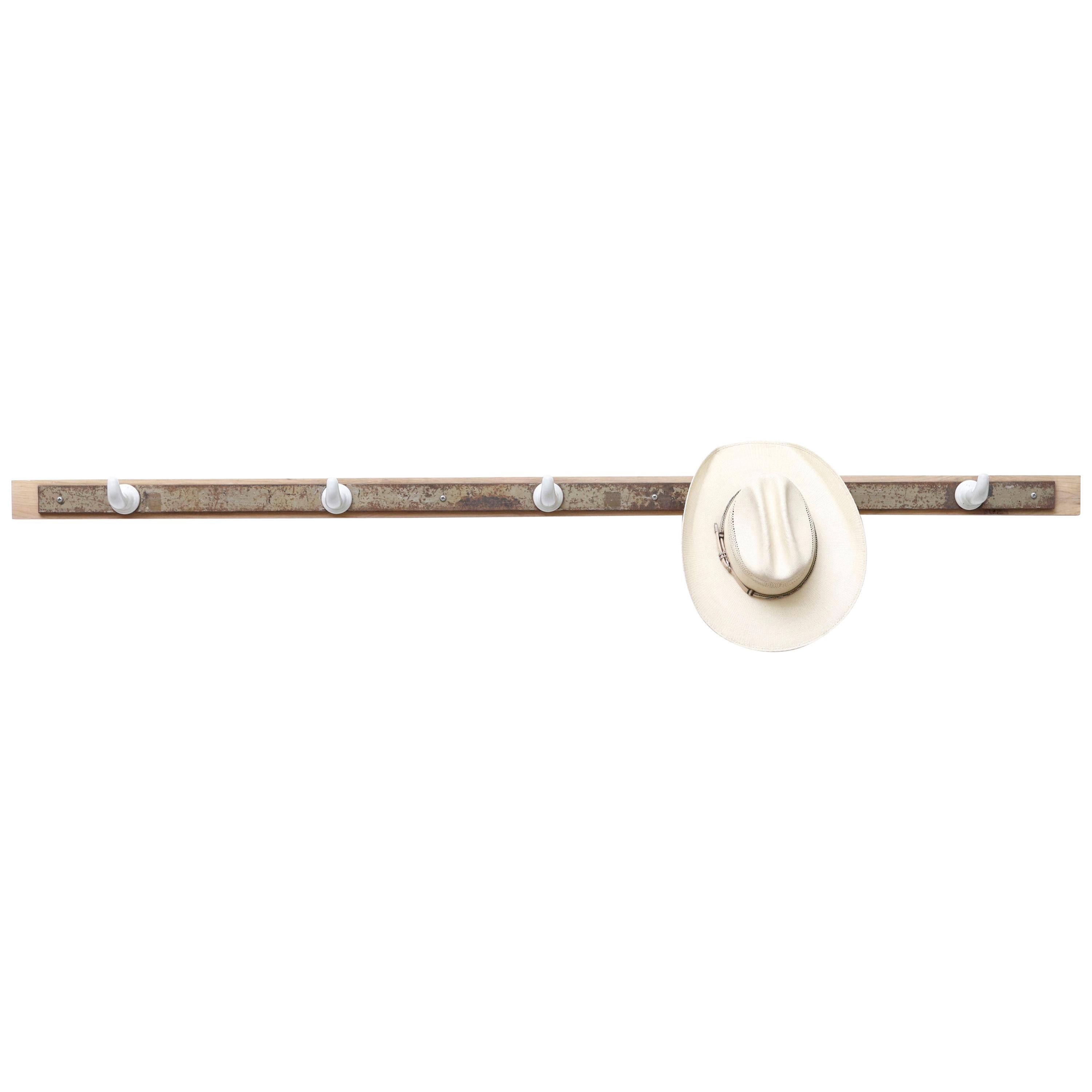Large Italian Wall-Mounted Coat Rack with Colored Hooks in Brass at 1stDibs
