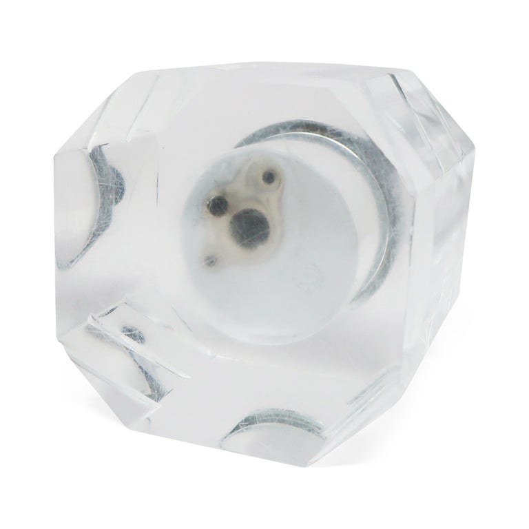 Vintage Faceted Lucite Table Lighter For Sale at 1stDibs