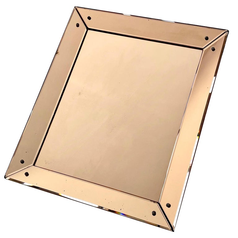 Vintage Faceted Peach Mirror from Germany at 1stDibs | peach in the ...