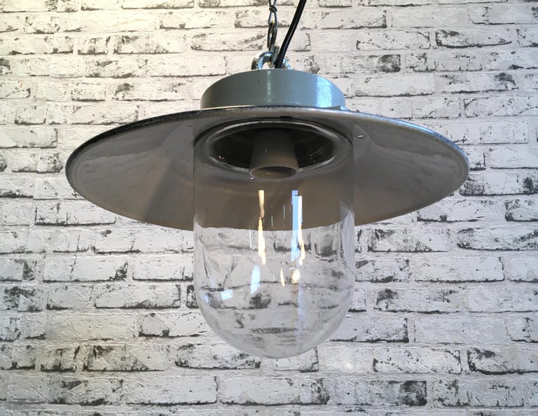 Vintage Factory Hanging Lamp, 1970s at 1stDibs