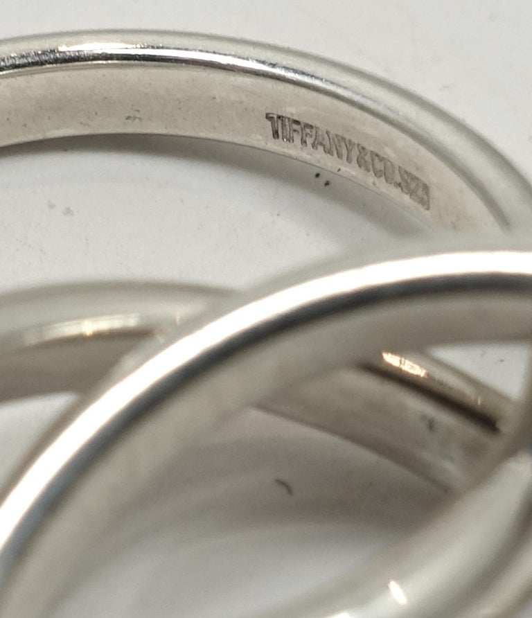 Vintage Famous Signed Tiffany Sterling Silver Triple Crossover Ring ...