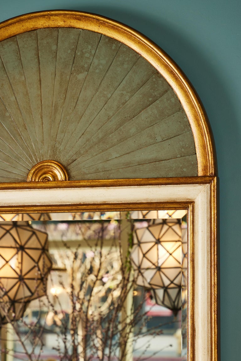 Vintage Fan-Top Beveled Mirror at 1stDibs | vintage fan mirror