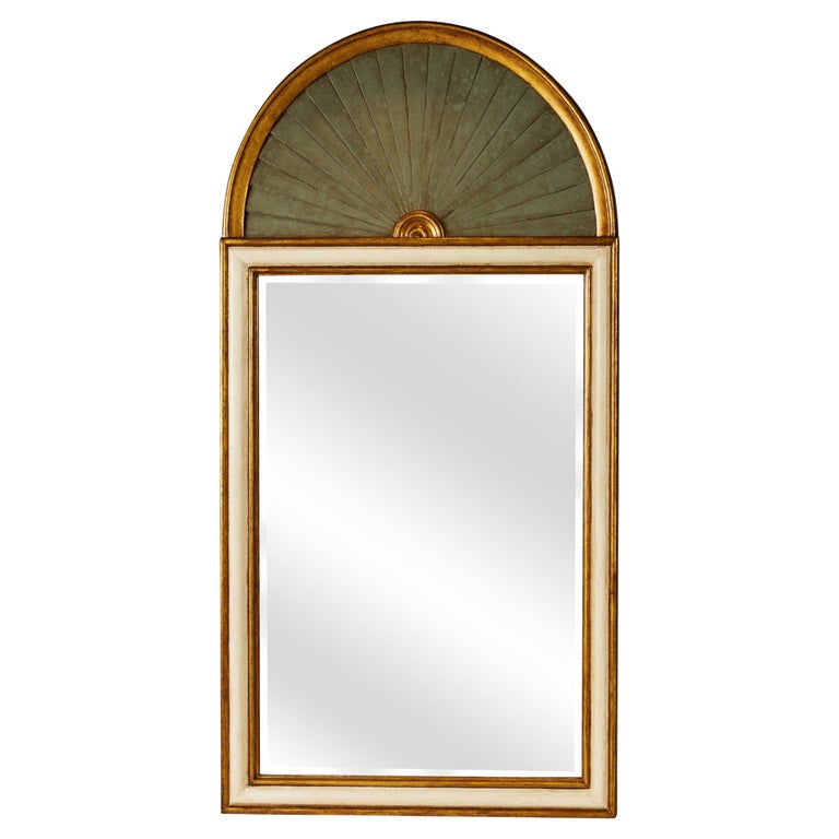 Vintage Fan-Top Beveled Mirror at 1stDibs | vintage fan mirror