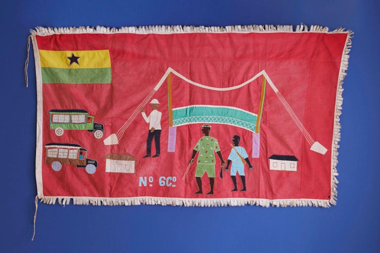 Vintage Fante Asafo Flag in Cotton Appliqué Patterns by Fante People of ...