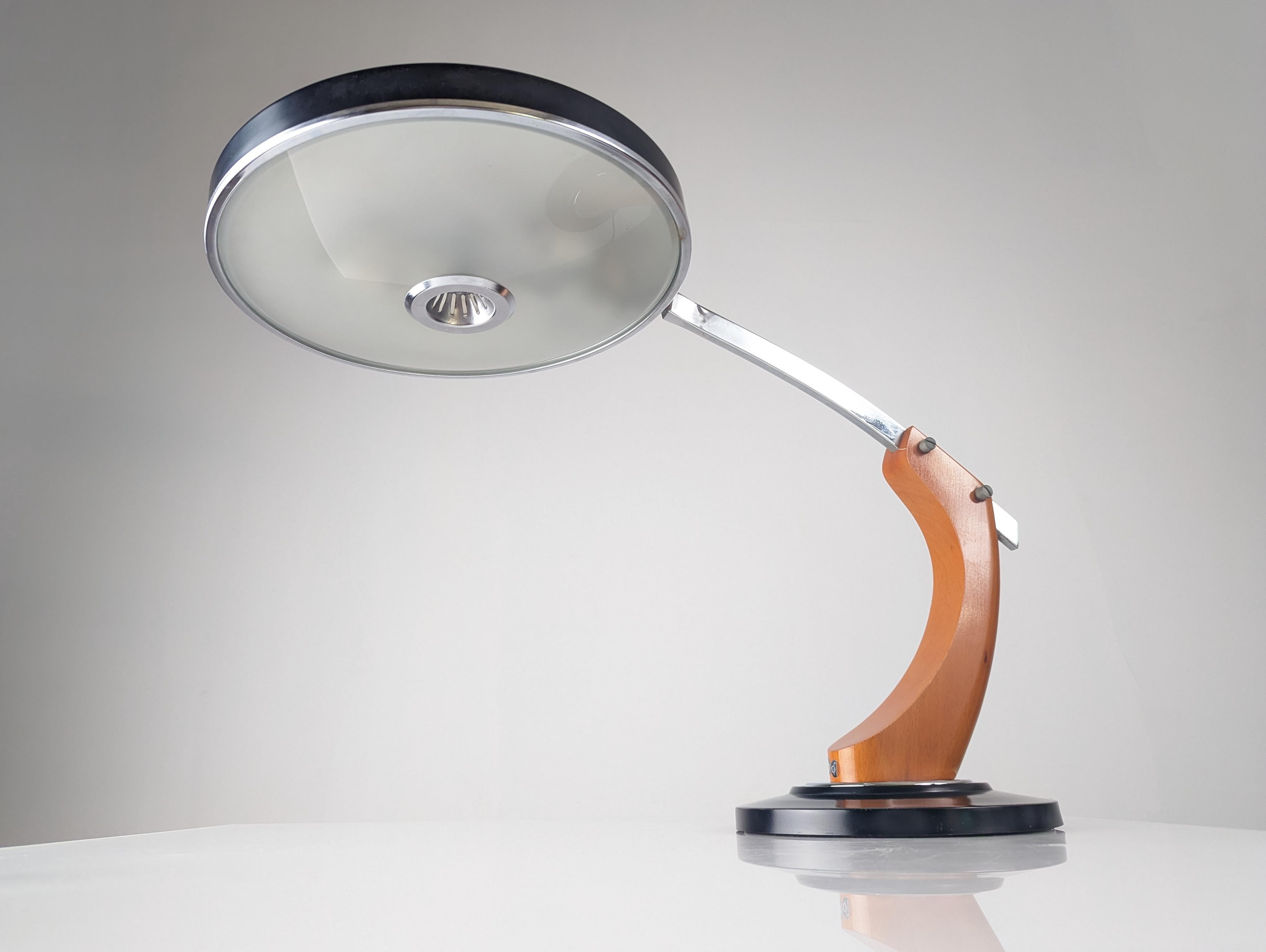 Vintage Fase Maof President Lamp in Black Color, 1970s For Sale at 1stDibs