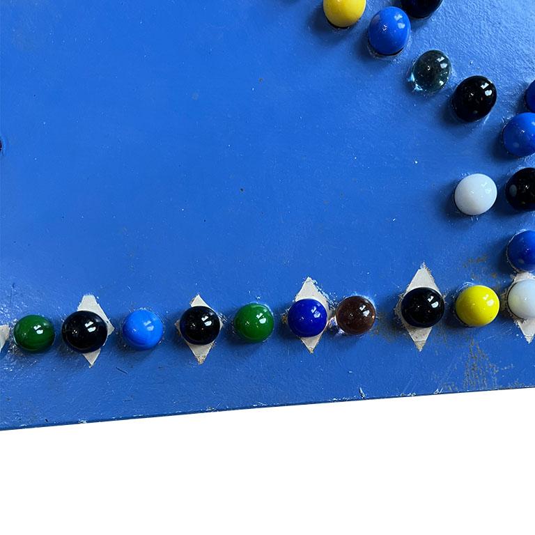 Vintage Fast Track Game Board in Blue with Marbles and Dice For Sale at ...