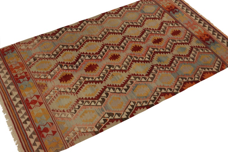 Vintage Tribal kilim rug in Polychromatic Geometric Pattern by Rug and ...