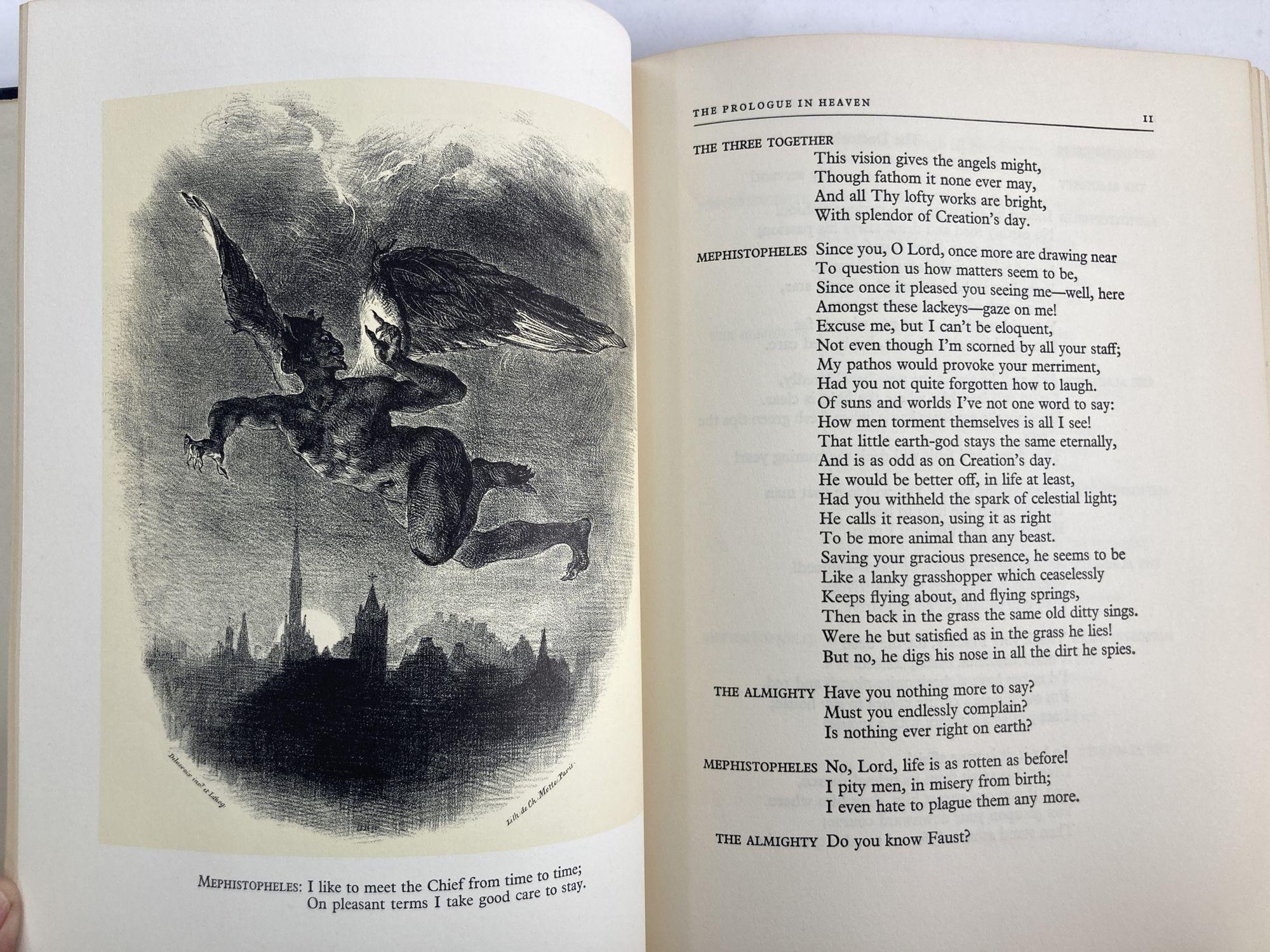 Vintage Faust Book by Johann Goethe Illustrated by Eugène Delacroix ...