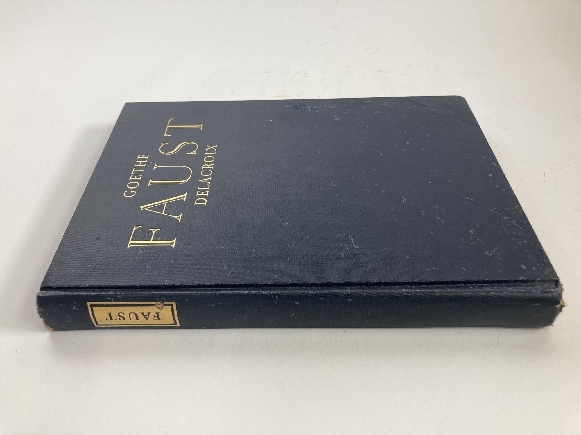 Vintage Faust Book by Johann Goethe Illustrated by Eugène Delacroix ...
