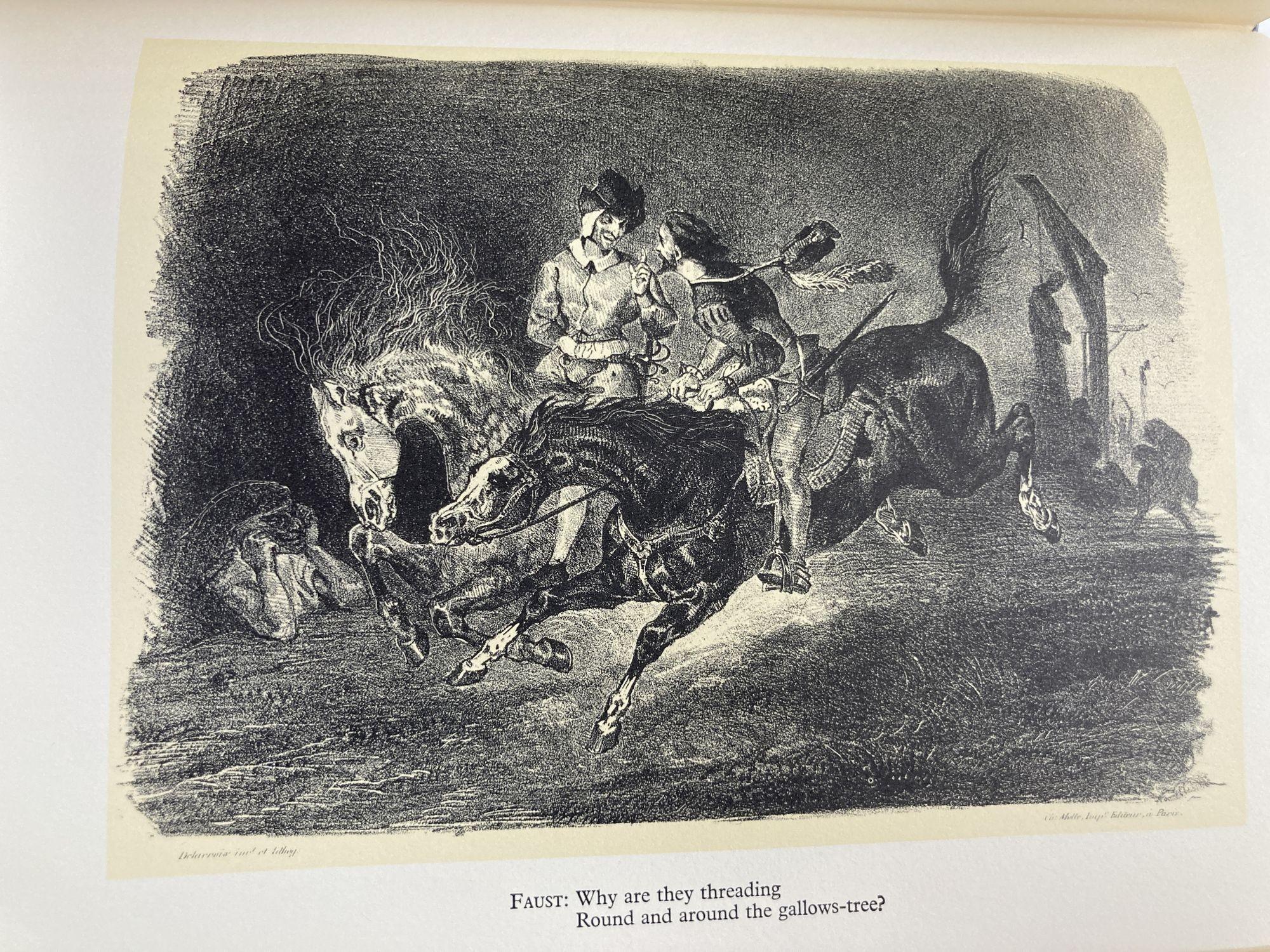 Vintage Faust Book by Johann Goethe Illustrated by Eugène Delacroix ...