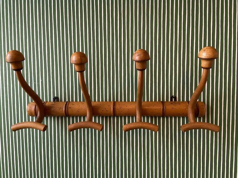Vintage Faux Bamboo Coat Hanger, France 20th Century For Sale at 1stDibs