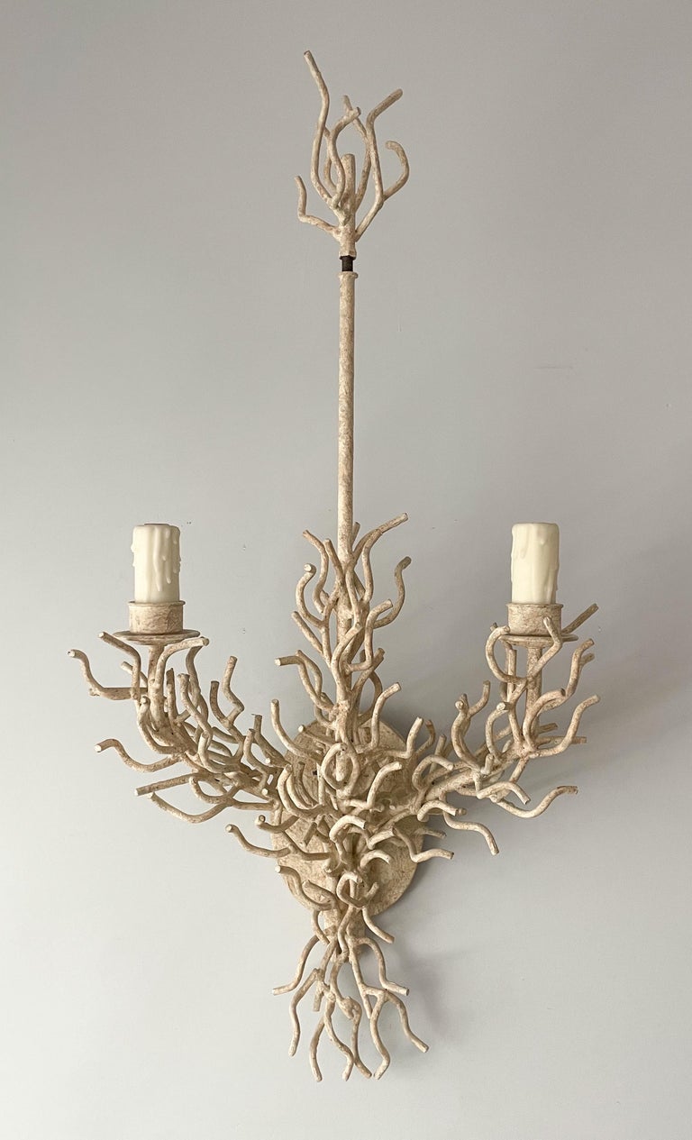 Vintage Faux Coral Sconce with Shade For Sale at 1stDibs | coral shade
