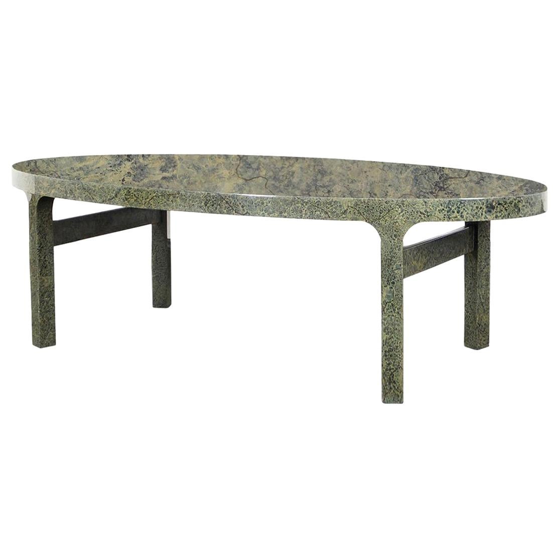 Vintage Coffee Table with Faux Ivory Tusk Base For Sale at 1stDibs