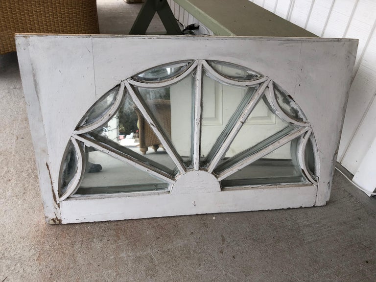 Vintage Federal Style Palladium Mirrored Window at 1stDibs