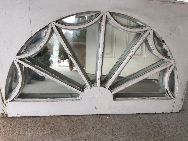 Vintage Federal Style Palladium Mirrored Window at 1stDibs