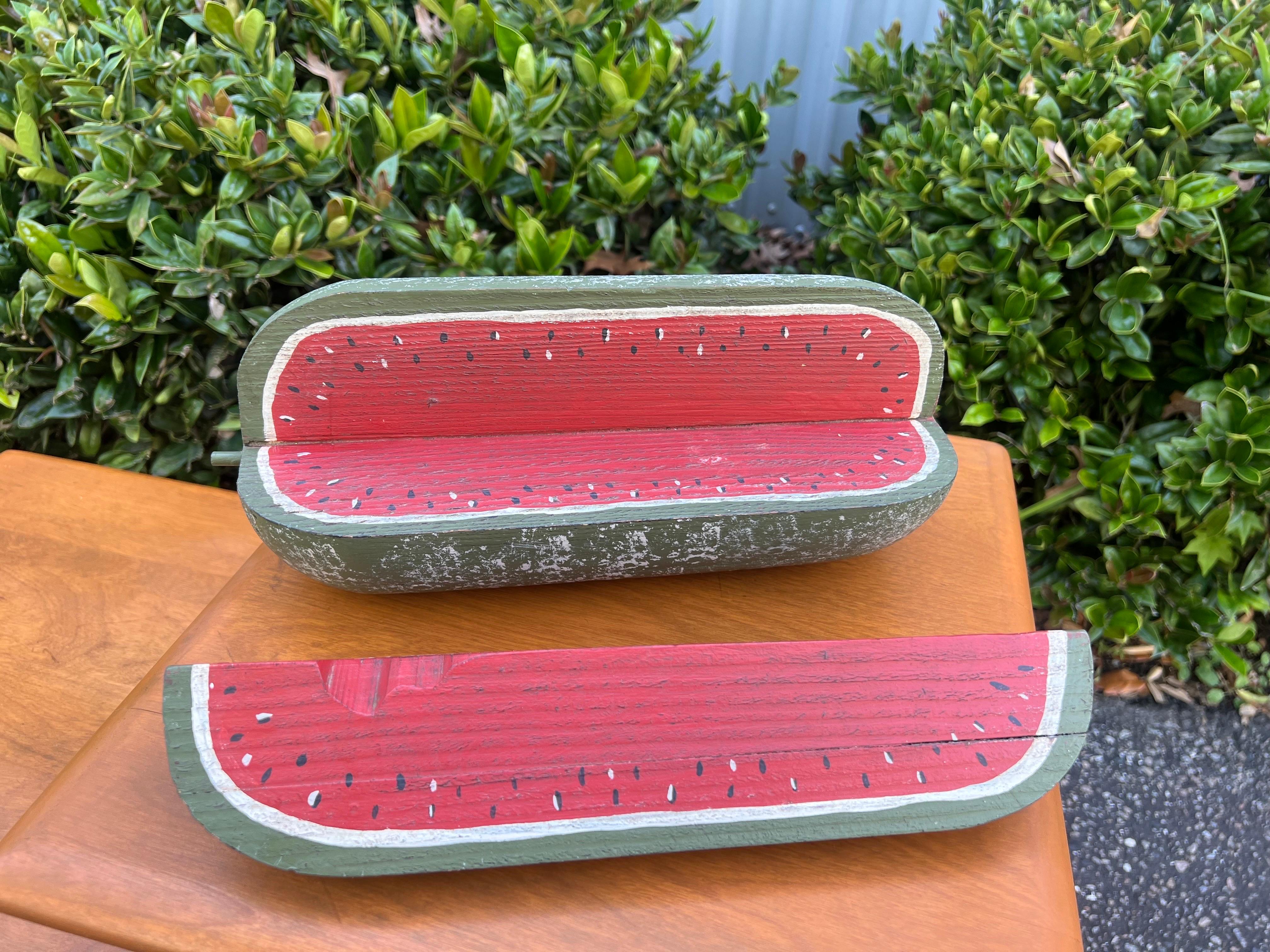 Vintage Felipe Benito Archuleta Style Wooden Watermelon Folk Art For ...