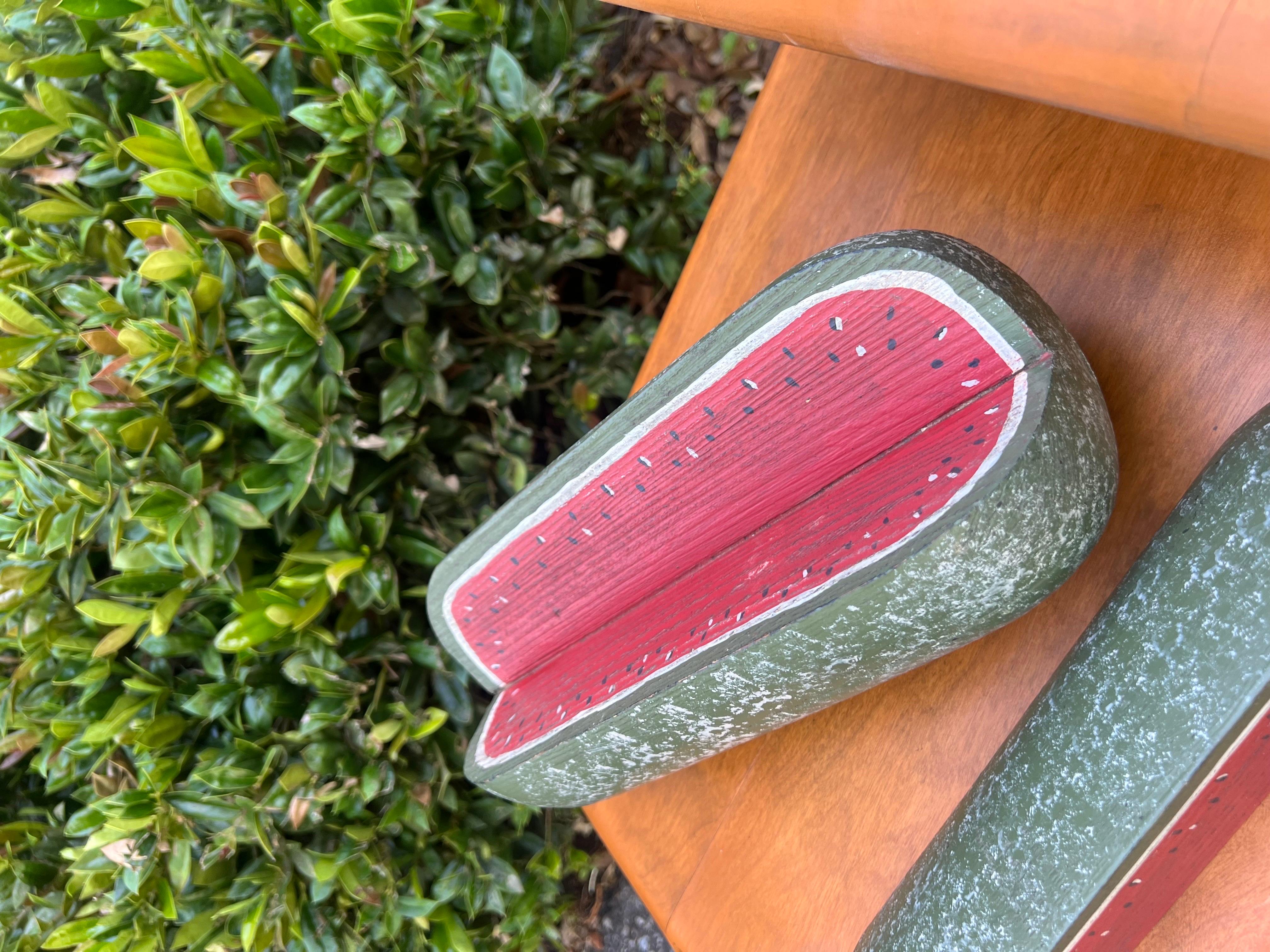 Vintage Felipe Benito Archuleta Style Wooden Watermelon Folk Art For ...