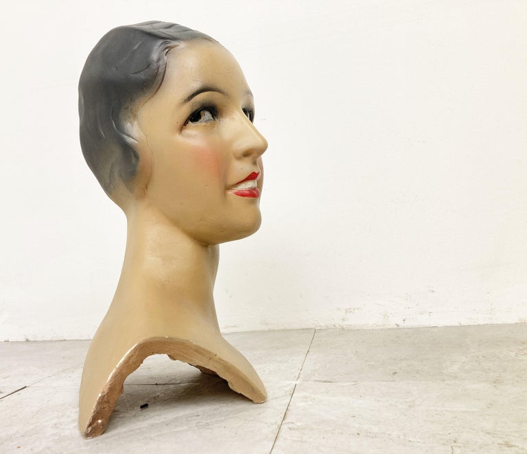 Vintage female mannequin head, 1960s For Sale at 1stDibs