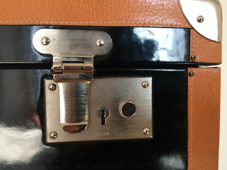 Vintage Fendi Trunk Luggage with Leather Details and Glossy Black ...