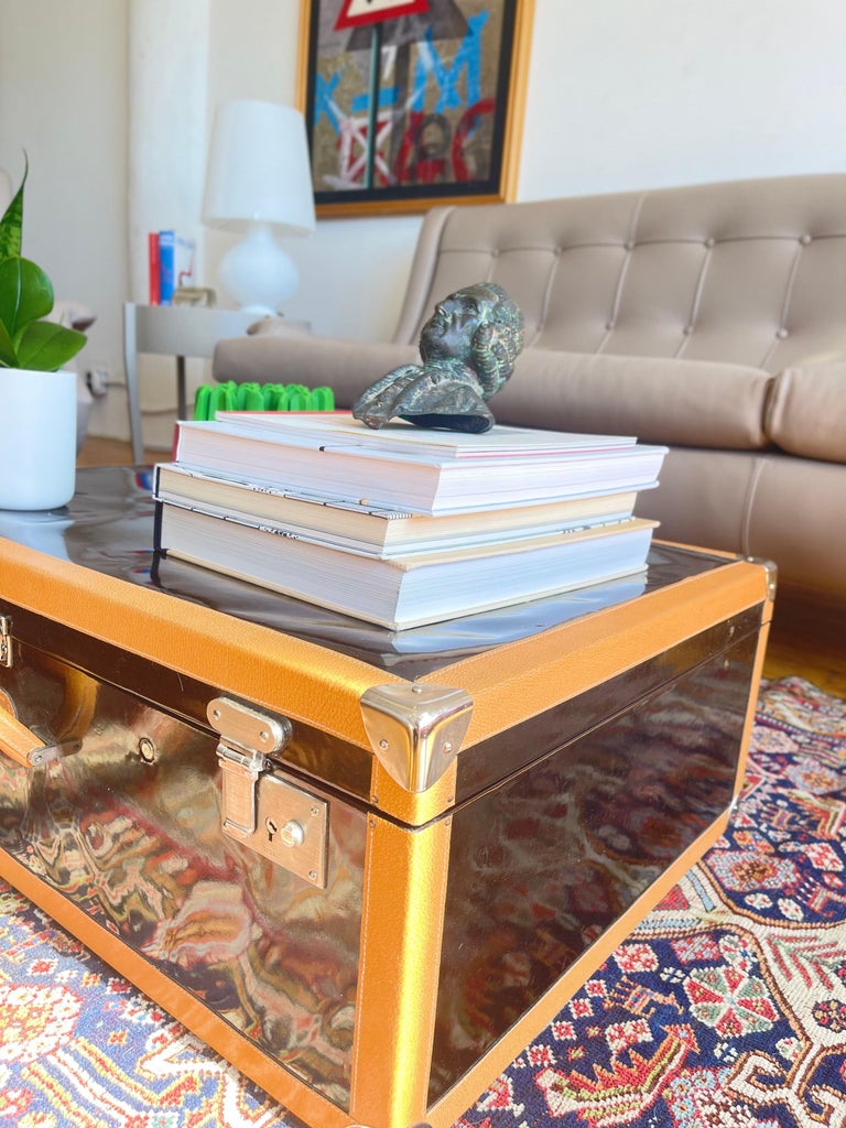 Vintage Fendi Trunk Luggage with Leather Details and Glossy Black ...