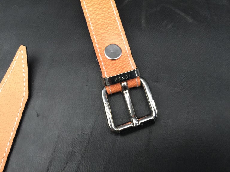 Vintage Fendi Trunk Luggage with Leather Details and Glossy Black ...