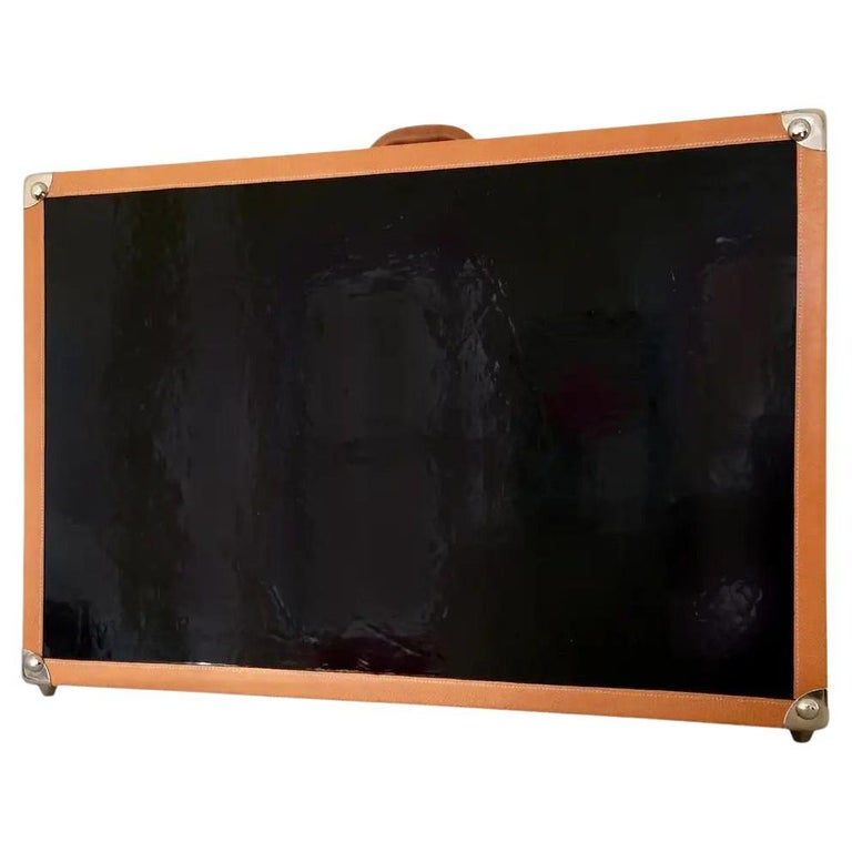 Vintage Fendi Trunk Luggage with Leather Details and Glossy Black ...