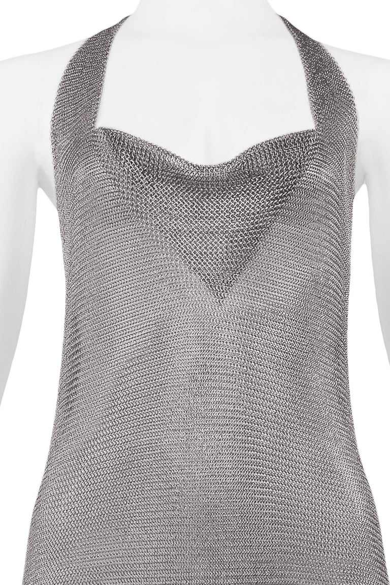 Vintage Ferrara Chainmail Metal Disco Dress with Labradorite Stones ...