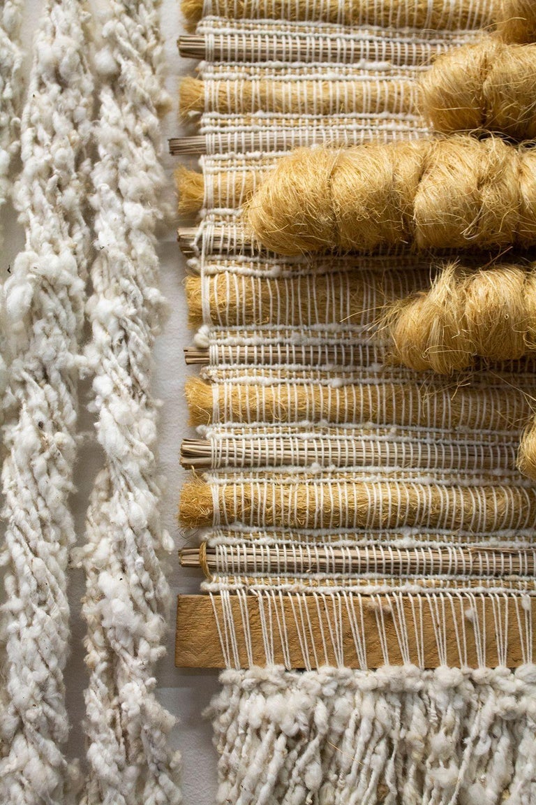 Vintage Fiber Art Wall Hanging For Sale at 1stDibs