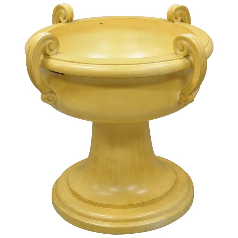 Vintage Fiberglass Urn Form Dining Table Pedestal Base For Sale at 1stDibs