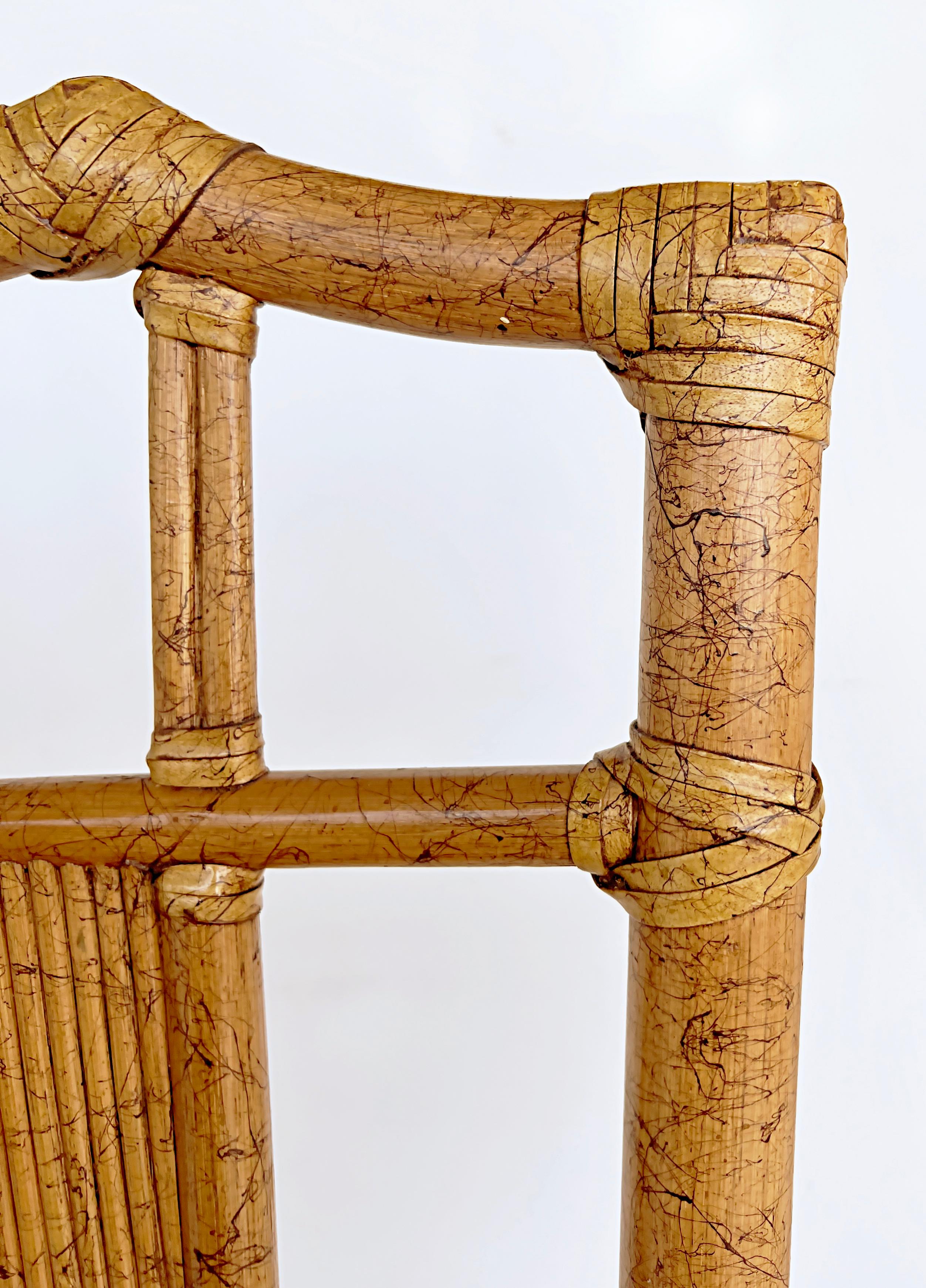 Vintage Ficks Reed Chinoiserie Rattan Dining Chairs, Set of 6 For Sale ...