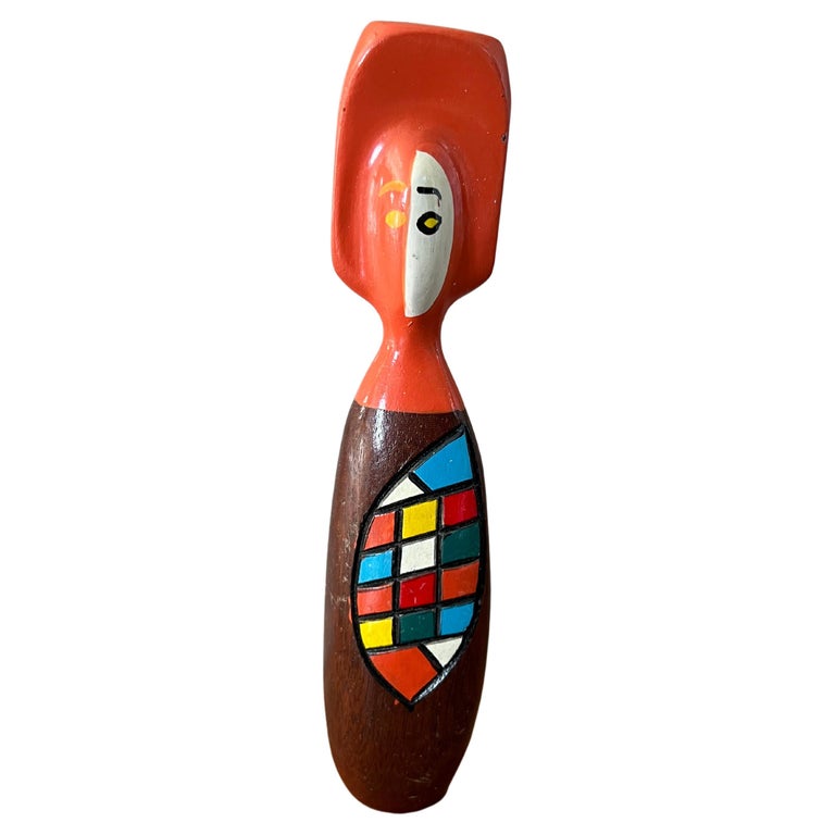 Vintage Figural Abstract Object Deco Figure Mid-Century Modern Teak ...