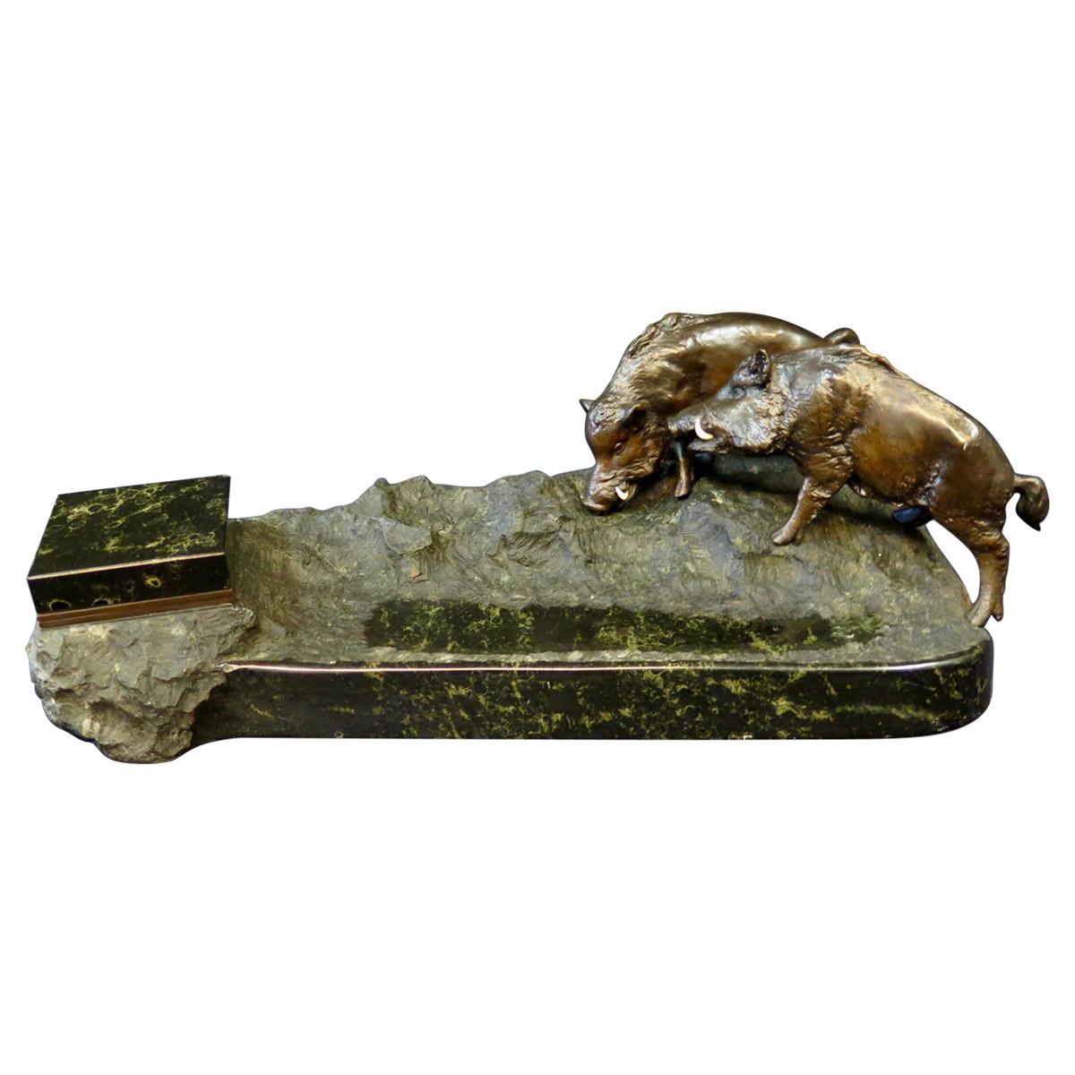 Vintage Hand Painted Inkwell, China Inkwell, Scotland For Sale at 1stDibs