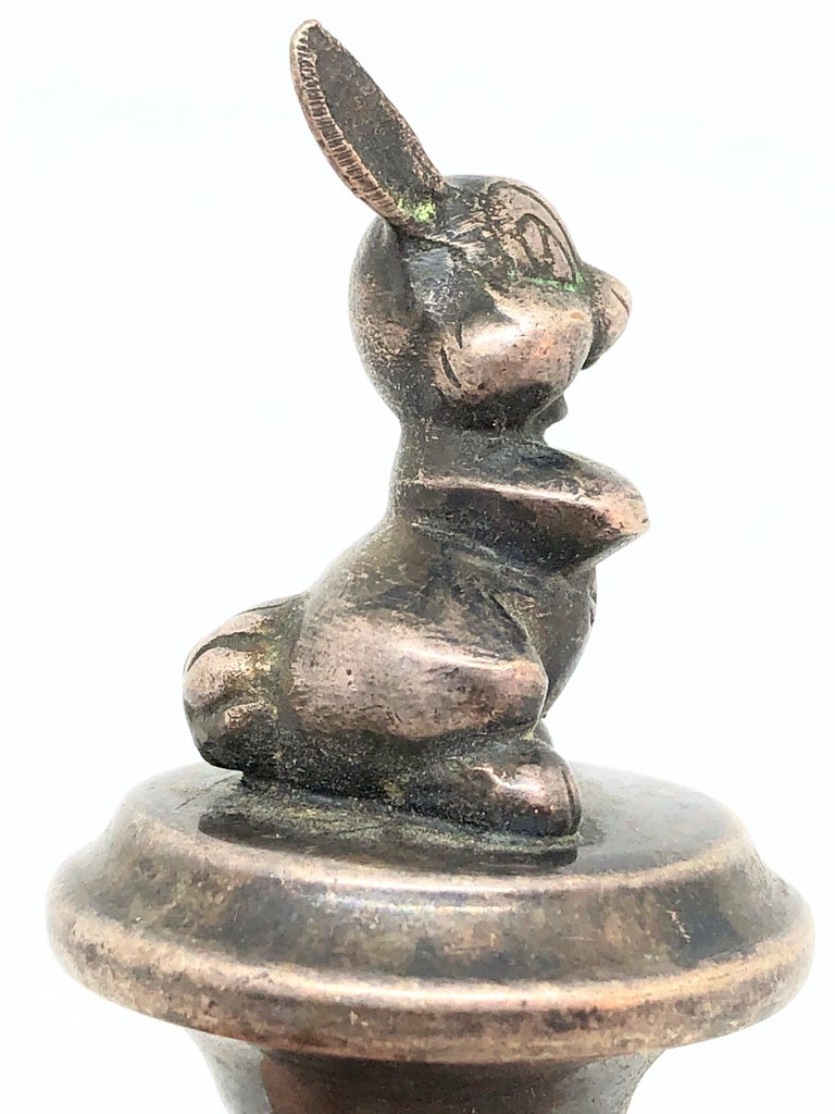Vintage Figural Bunny Rabbit Metal Wine Decanter Bottle Stopper and ...