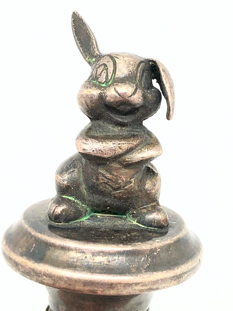 Vintage Figural Bunny Rabbit Metal Wine Decanter Bottle Stopper and ...