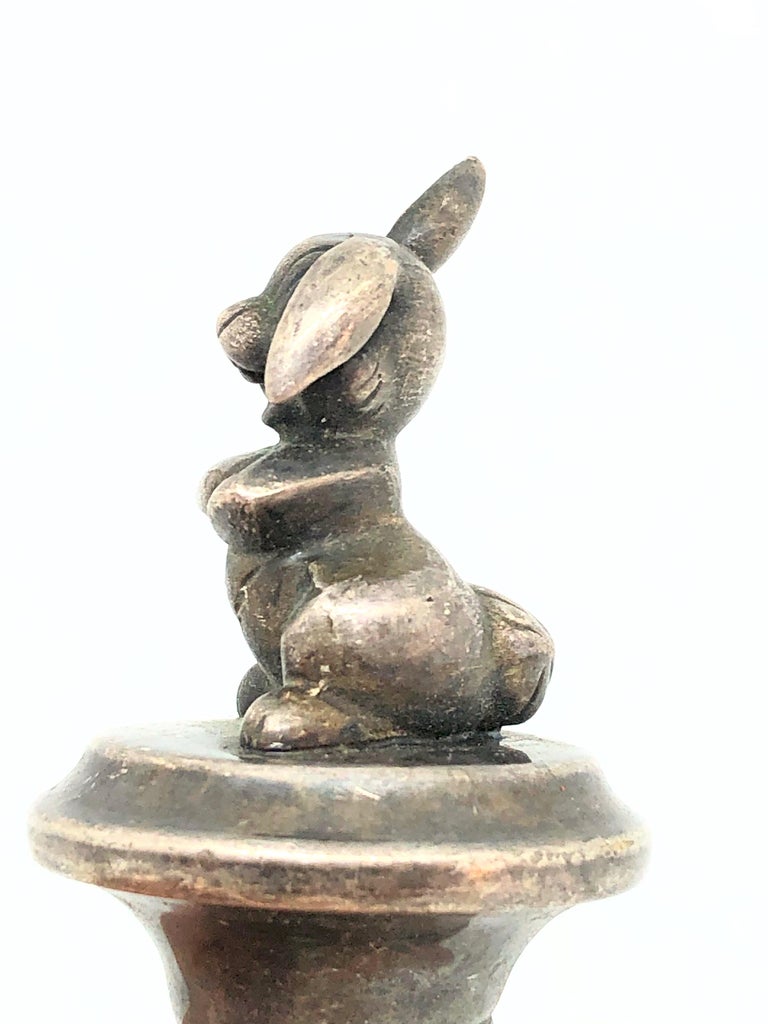 Vintage Figural Bunny Rabbit Metal Wine Decanter Bottle Stopper and ...