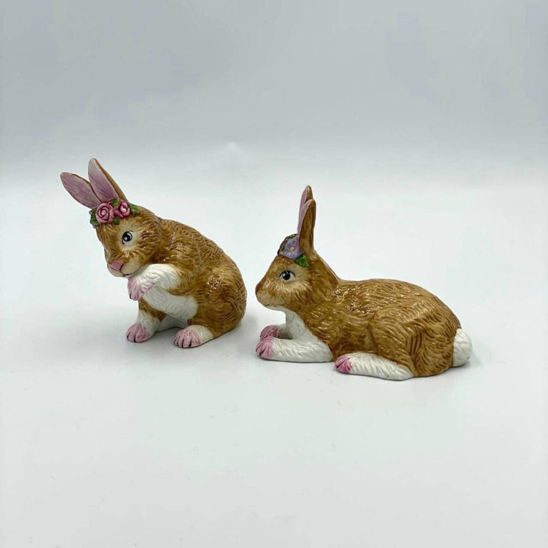 Vintage Figurines Villeroy and Boch Bunny Rabbits Easter Bunnies ...