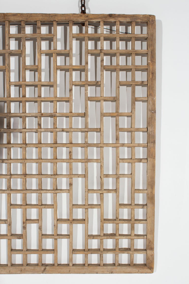 Vintage Filigree Elm Window Panel For Sale at 1stDibs