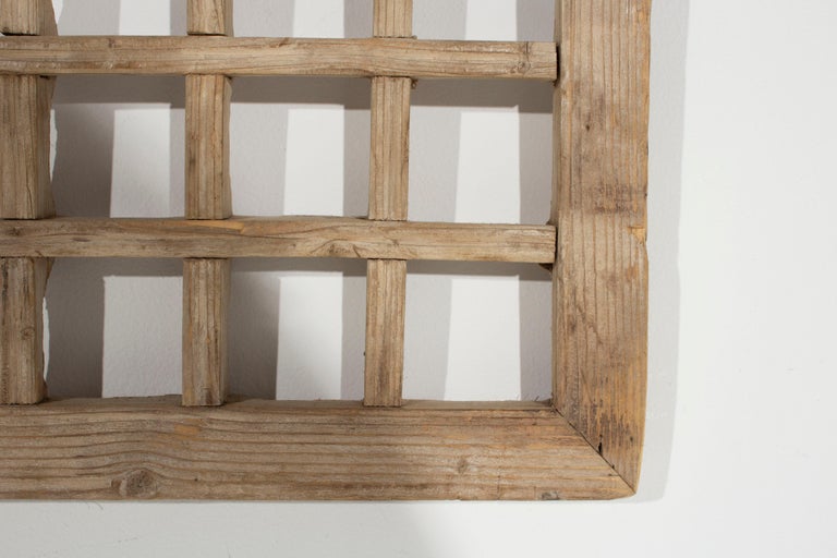 Vintage Filigree Elm Window Panel For Sale at 1stDibs