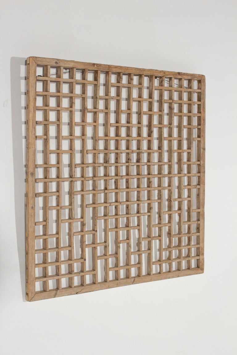 Vintage Filigree Elm Window Panel For Sale at 1stDibs