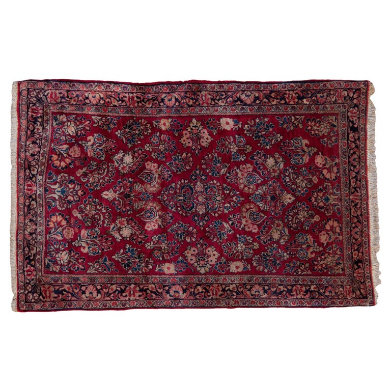 Vintage Fine German Sarouk Rug For Sale at 1stDibs