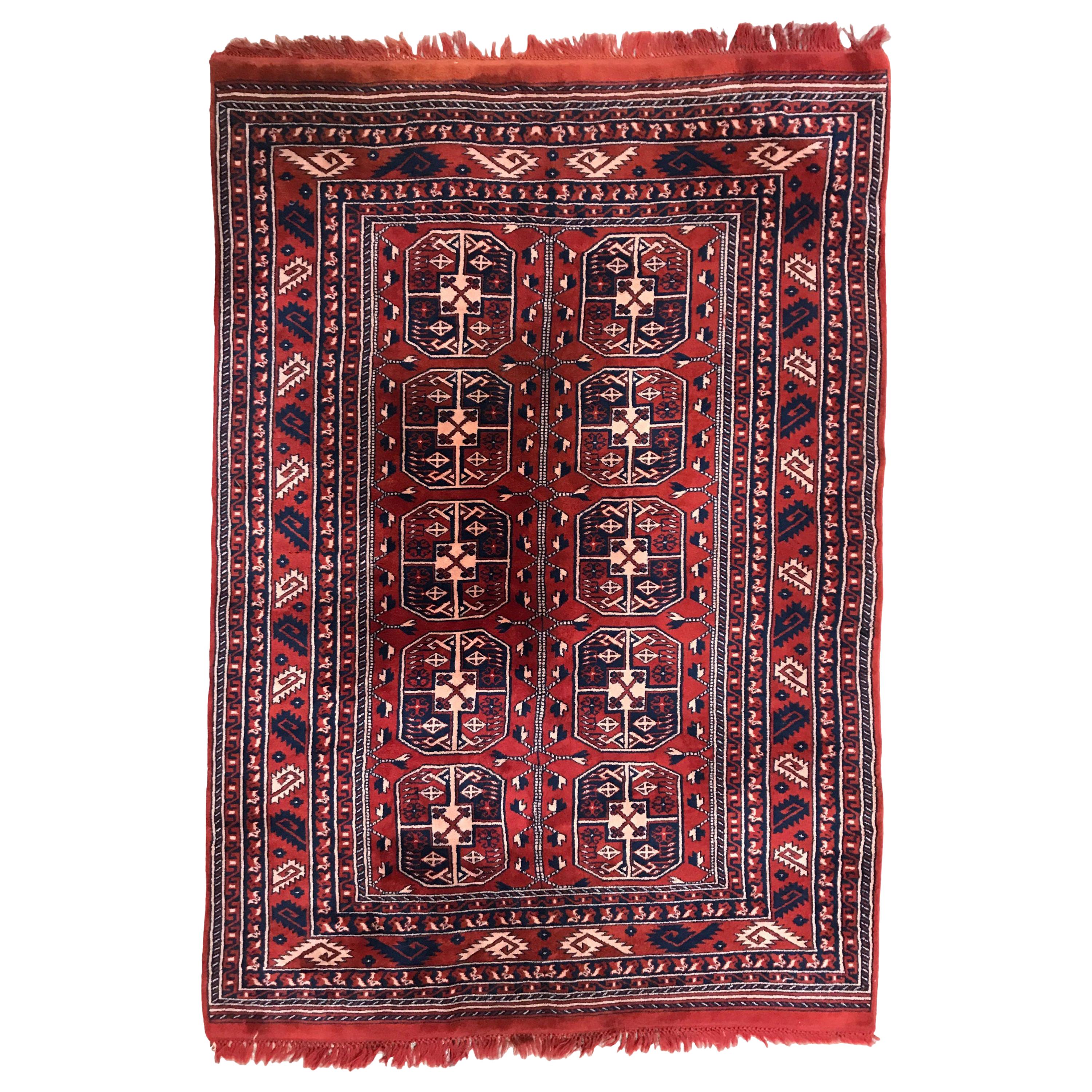 Vintage Turkmen Rug For Sale at 1stdibs