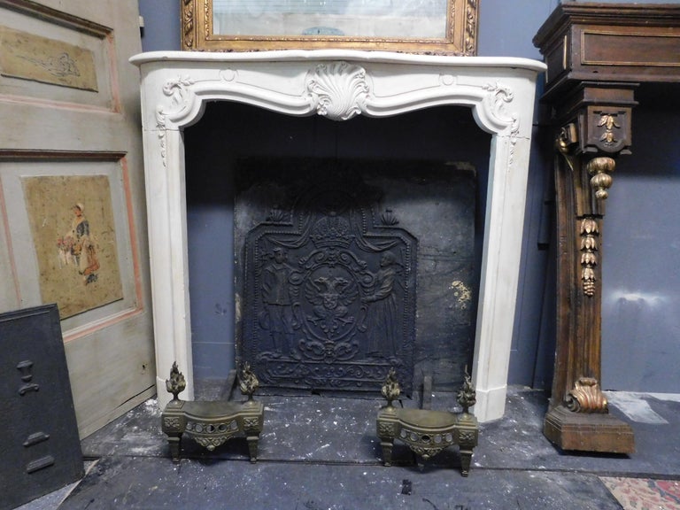 Vintage Fireplace in Lecce Stone, Hand Carved, Late 1800s, Italy For ...