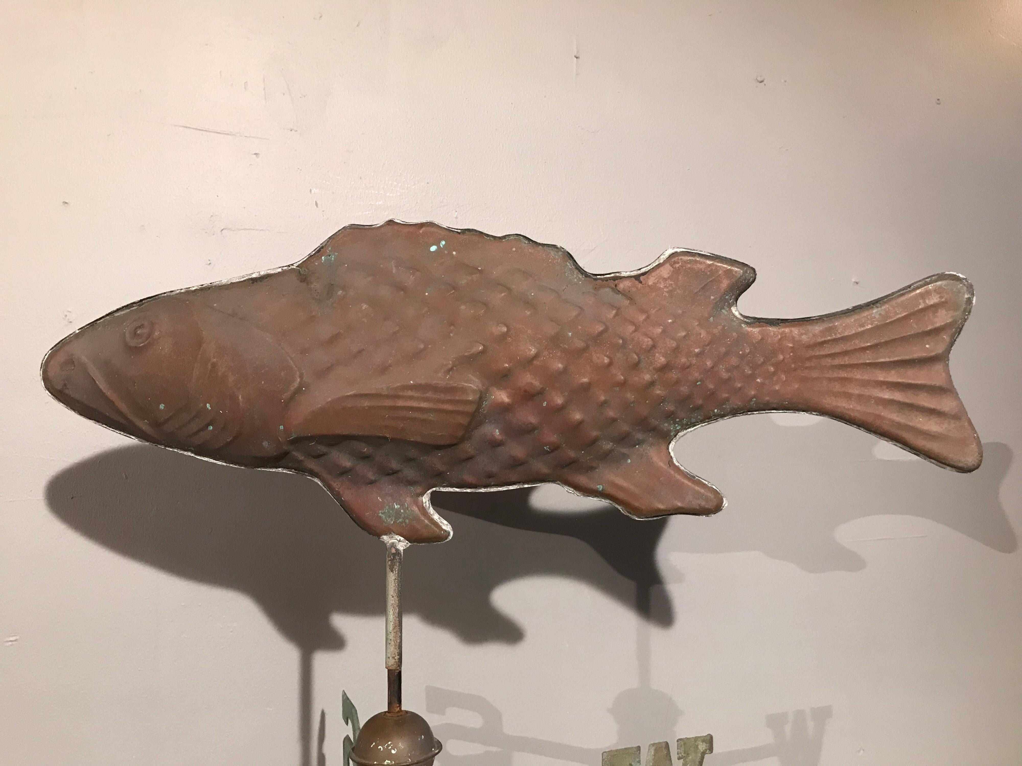 Vintage Fish Weathervane in Copper and Steel at 1stDibs | antique fish ...