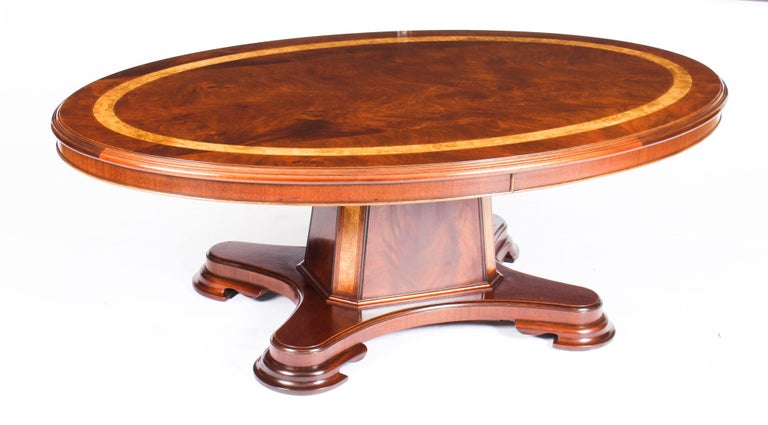 Vintage Flame Mahogany Oval Coffee Table by Charles Barr, 20th Century ...