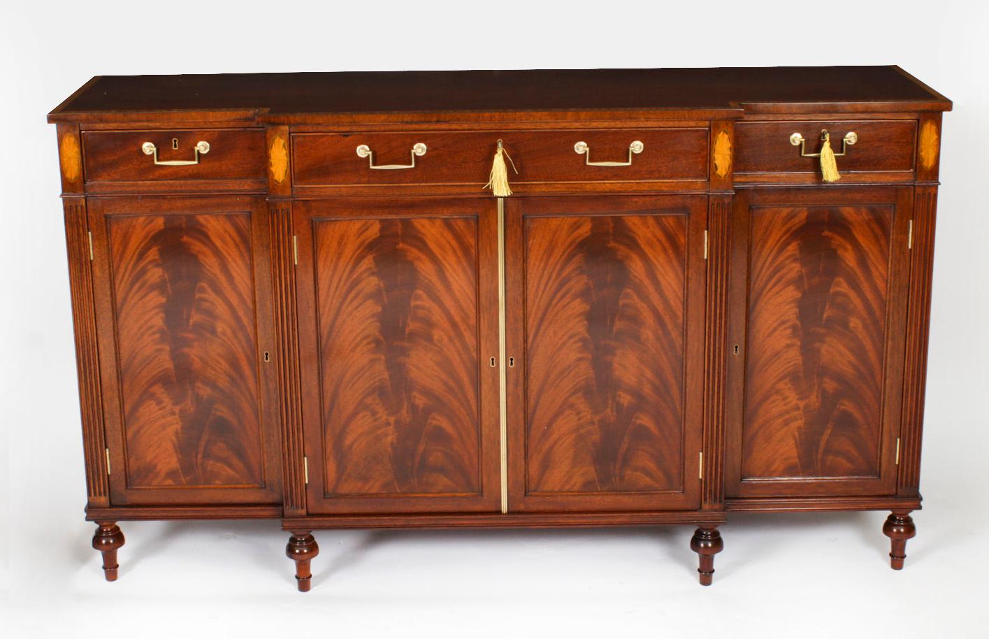 Vintage Flame Mahogany Sideboard by William Tillman Late 20th Century ...