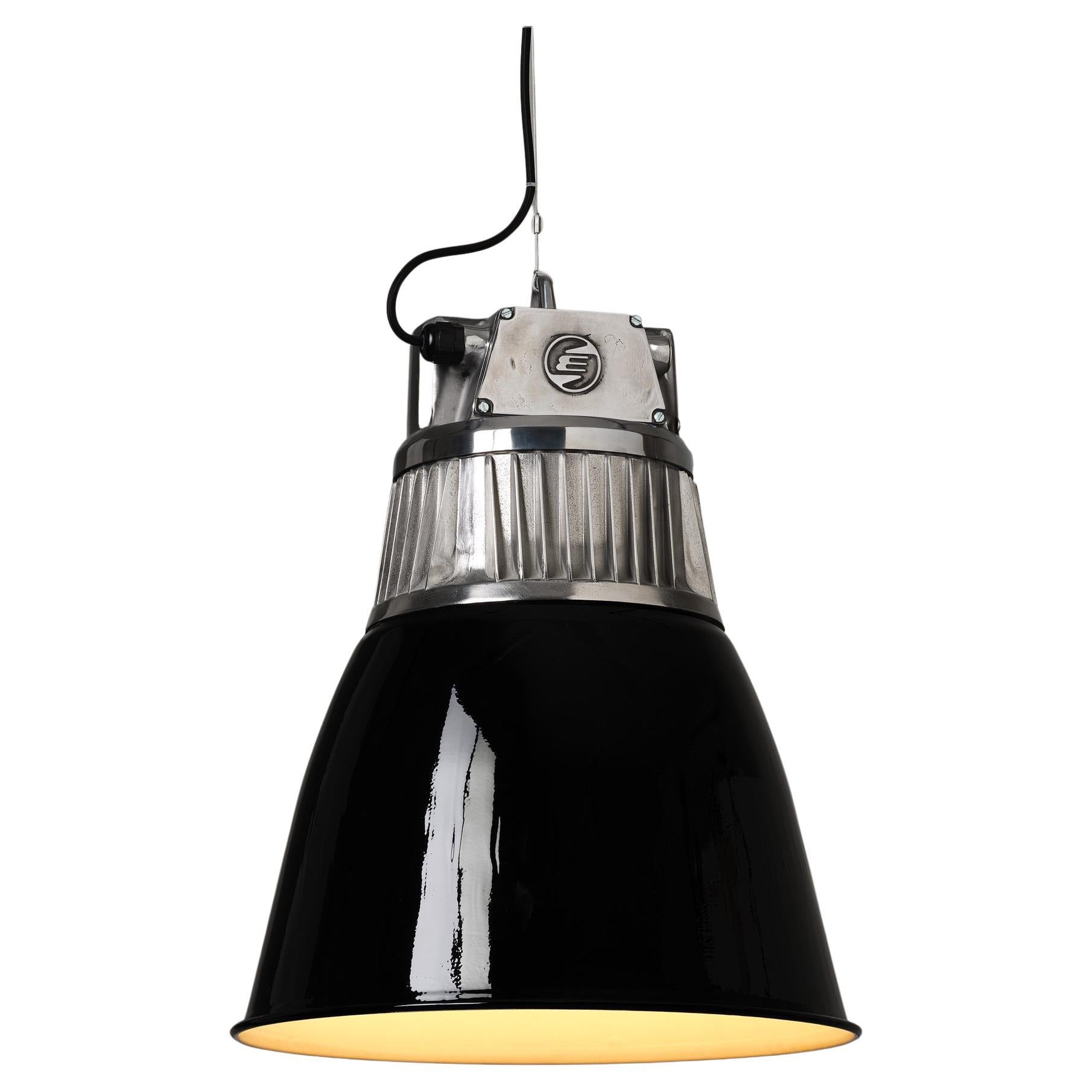 Vintage Giant Czech Pendant Light - Reconditioned Black/ Grey/ White ...