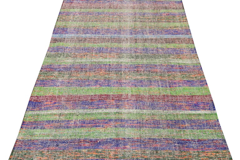 Vintage Flat-Weave Wool Runner For Sale at 1stDibs | flat weave wool ...