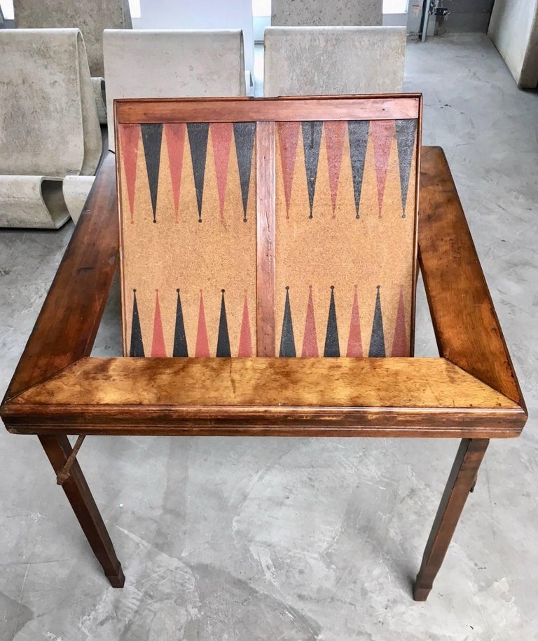 Vintage Flip-Top Backgammon Table at 1stDibs | flipping chess board ...