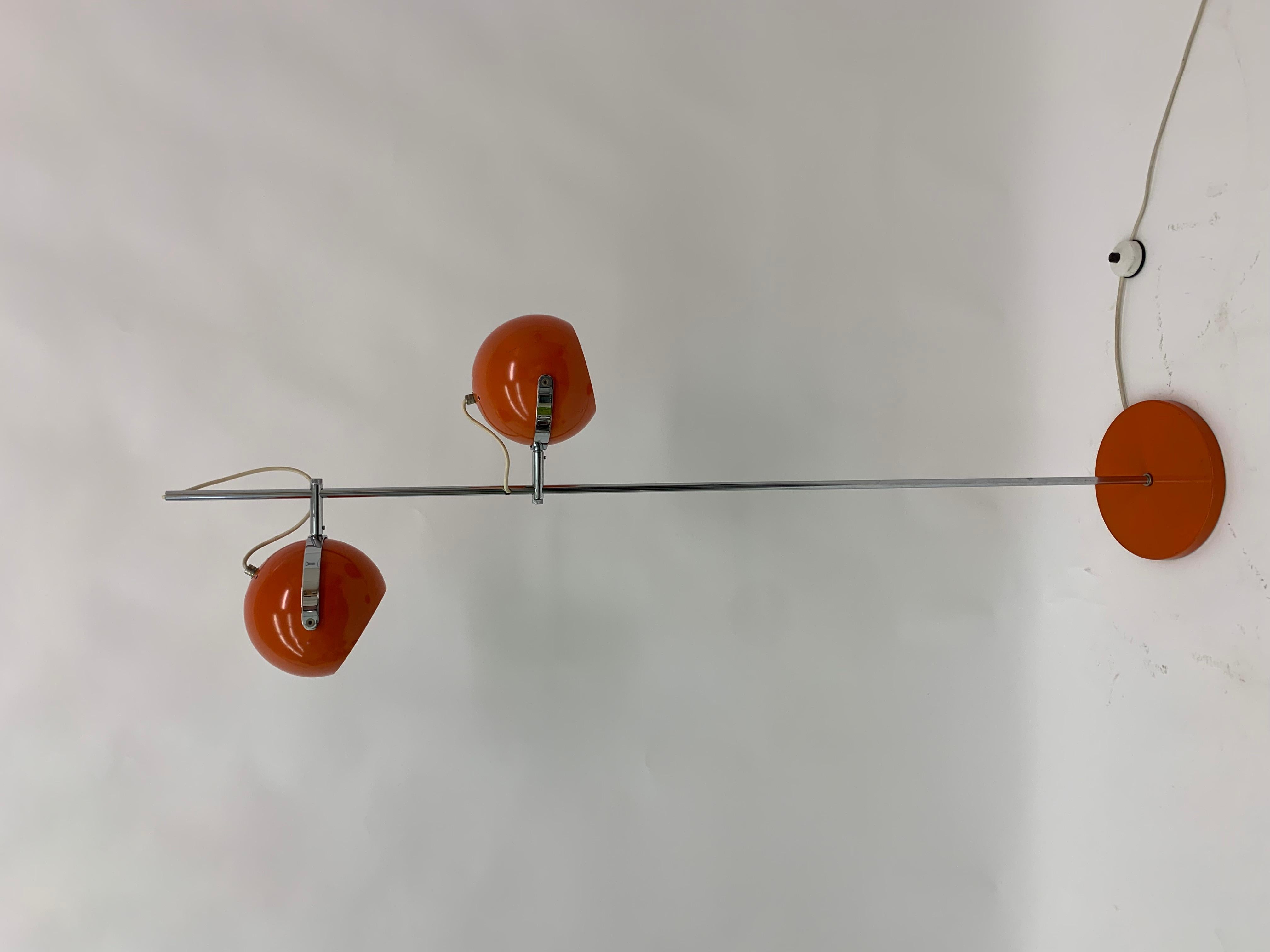 Vintage Floorlamp with Orange Globes, 1970s For Sale at 1stDibs