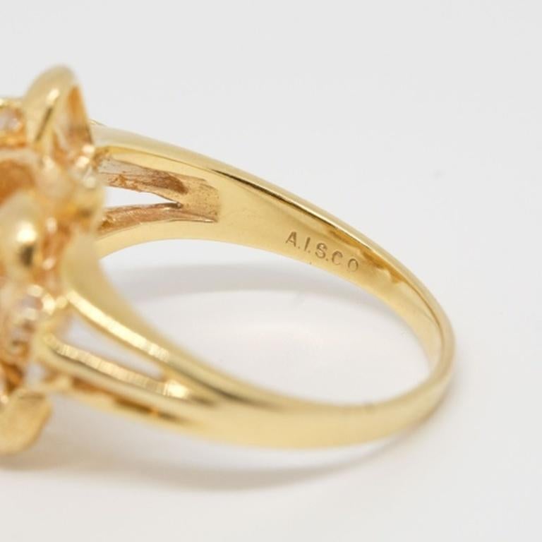 Vintage Floral Diamond Ring For Sale at 1stDibs